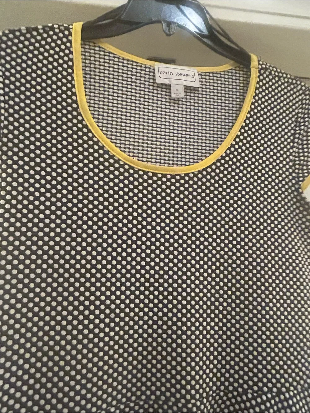 karin stevens | Dresses | Karin Stevens Black And White Polka Dot ...